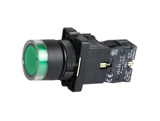 ME-EA51 ugradni PVC zeleni taster NO sa tinjalicom IP63 Mitea Electric