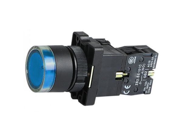 ME-EA51 ugradni PVC plavi taster NO sa tinjalicom IP63 Mitea Electric