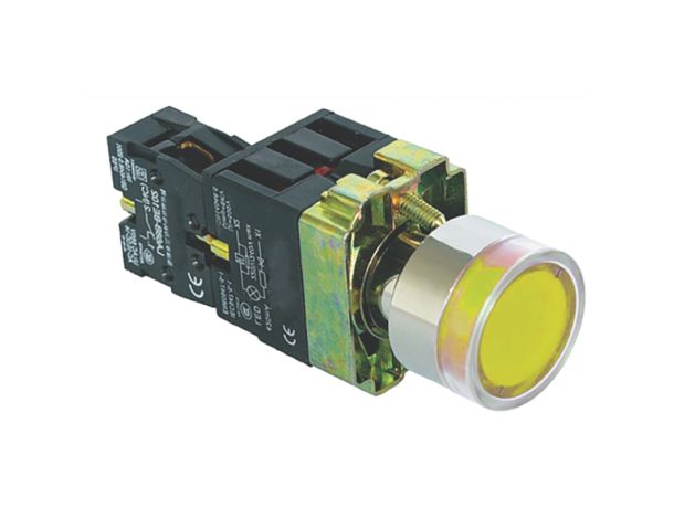 ME-BA51 žuti ugradni taster NO/NC sa tinjalicom IP63 Mitea Electric