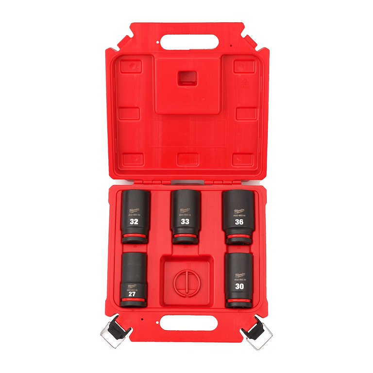 .Milwaukee 4932498750 Duboki Kovani Udarni Nasadni Ključevi 3/4" – Set 5/1 (27, 30, 32, 33, 36 mm)
