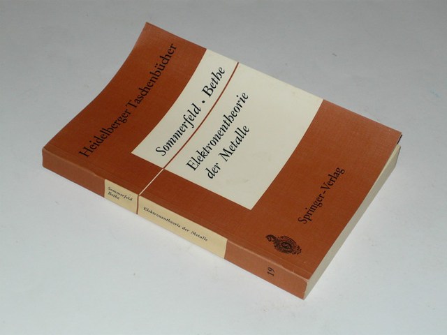 A. Sommerfeld, H. Bethe - Elektronentheorie der Metalle