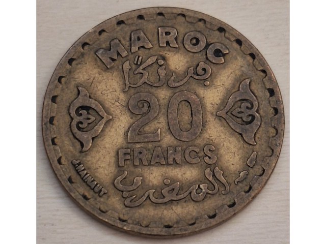 20 Francs 1952 Maroko