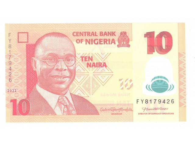 Nigeria 10 naira 2022 UNC