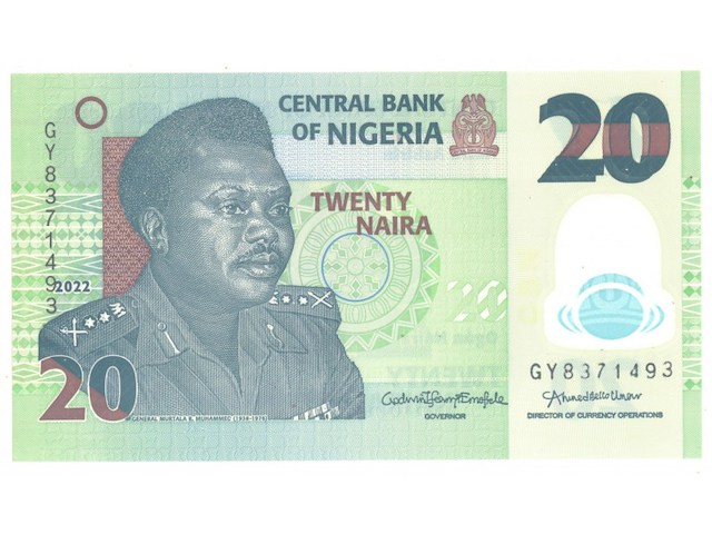 Nigeria 20 naira Unc 2022