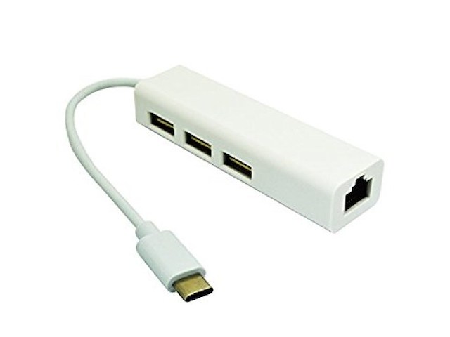 E-Green USB 3.1 tip C - HUB (3 port USB 2.0 + 1port fast ethernet)