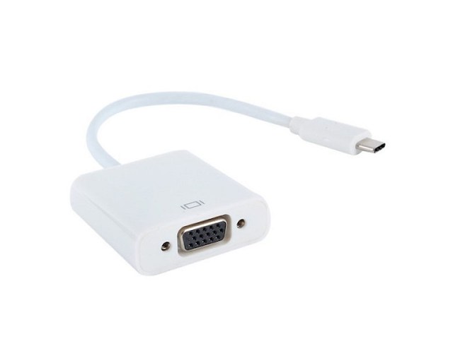 E-Green Adapter USB 3.1 tip C (M) - VGA (F) beli