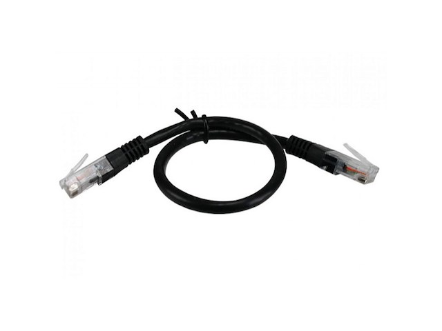 E-Green Kabl UTP Patch Cat5e 0.3m crni