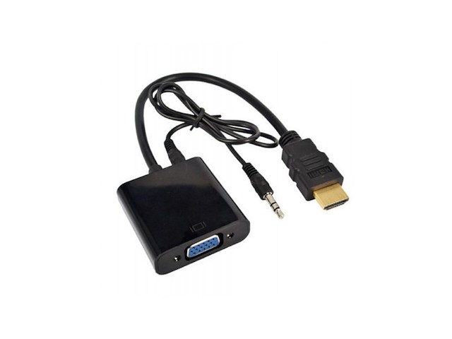 E-Green Adapter - Konvertor HDMI (M) - VGA D-sub (F) + Audio kabl 3.5mm (M/M)