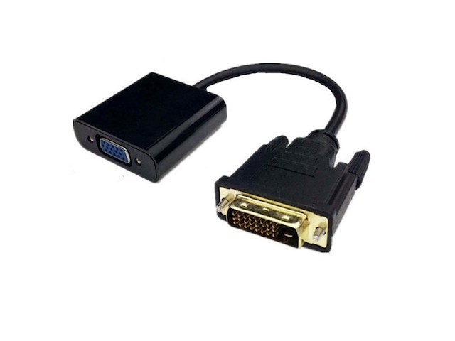 E-Green Adapter - Konvertor DVI-D (24+1) Dual Link (M) - VGA (F) crni