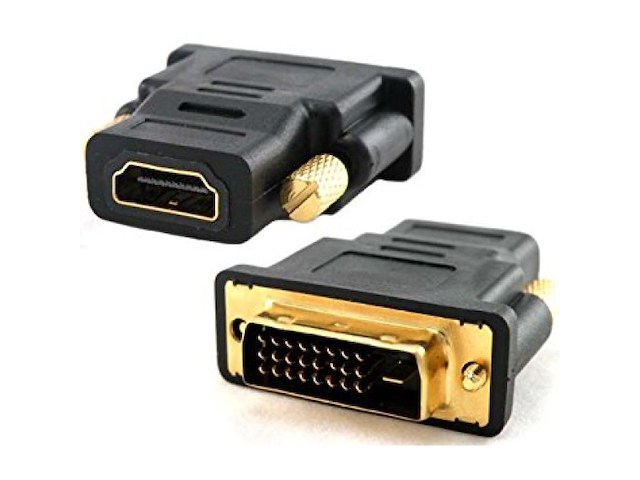 E-Green Adapter DVI-D (24+1) Dual Link (M) - HDMI (F) crni