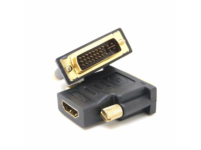 E-Green Adapter DVI-I (24+5) Dual Link (M) - HDMI (F) crni