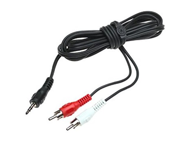 E-Green Kabl Audio 3.5mm stereo - 2xRCA M/M 10m crni