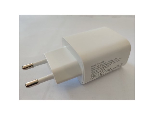E-Green Superbrzi Strujni Punjač, 2-port USB (3.0 i 3.1 tipC) 5V/3A max, beli