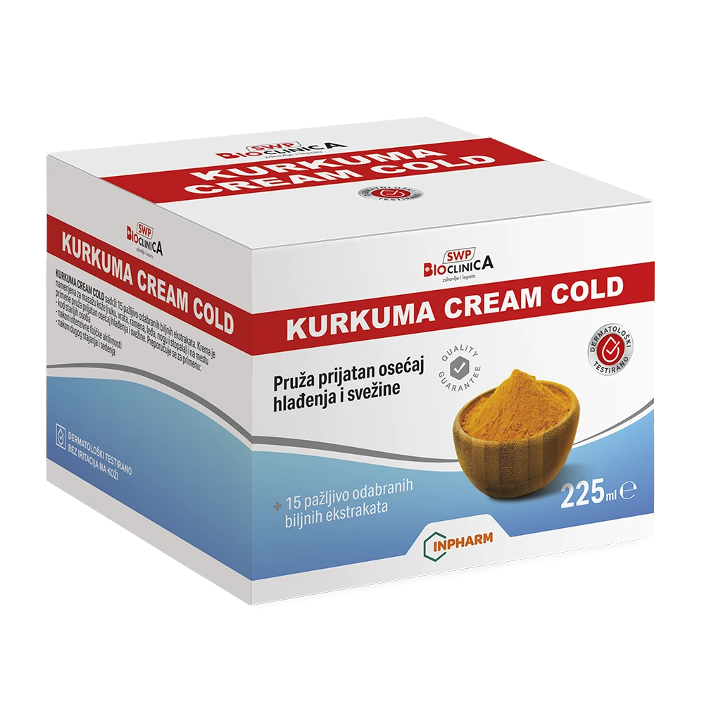 KURKUMA CREAM COLD, KREMA SA SNAŽNIM EFEKTOM HLAĐENJA, 225 ML