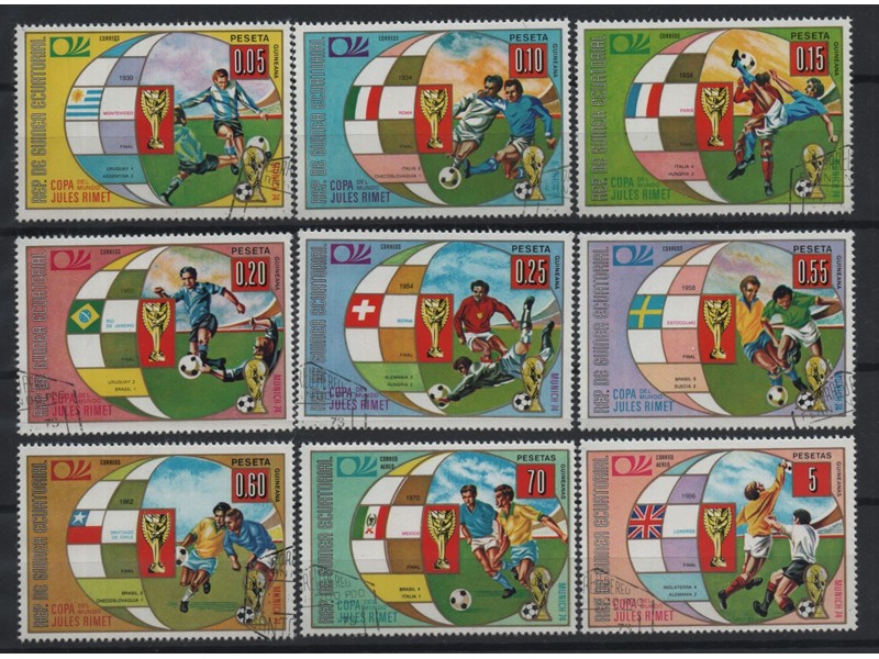 147. Guinea Ecuatorial 1974 Fudbal, žigosano