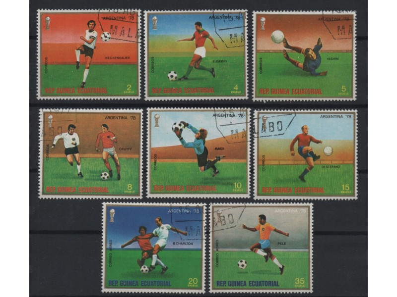 186. Guinea Ecuatorial 1978 Fudbal, žigosano