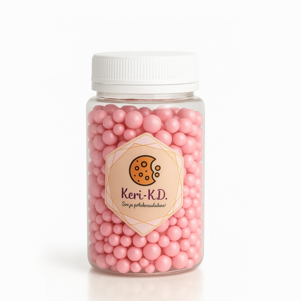 Keri K.D. šećerne perle ROZE 3, 5, 7, 10mm 80g