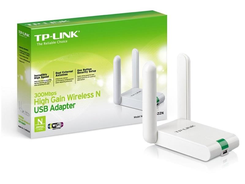 Wireless adapter TP-LINK TL-WN822N Wi-Fi/N300/300Mbps/2 external antennas