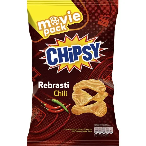 CHIPSY MARBO Čips rebrasti, Chili, 230g