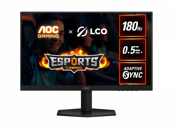 AOC 24G42E 23,8'' FHD, Fast IPS 0.5 ms, 180Hz, 300 cd/m2, tilt, HDMI 2.0, DP 1.4, HDR10, Gaming