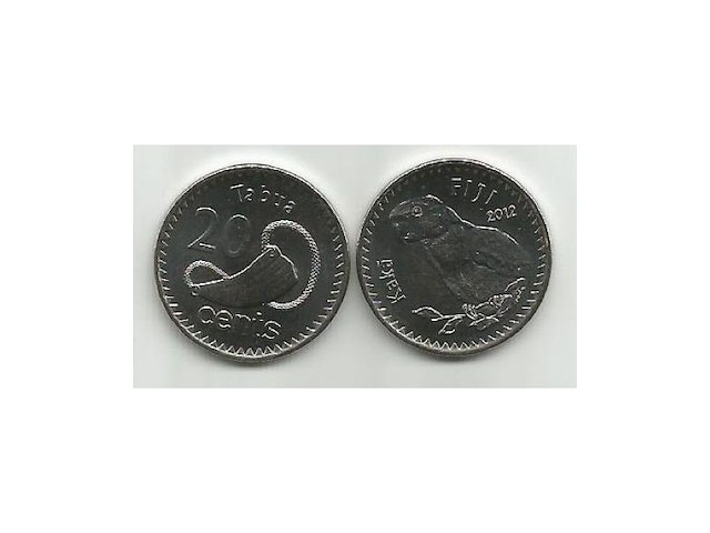 FIJI Fidzi 20 cents 2012. UNC