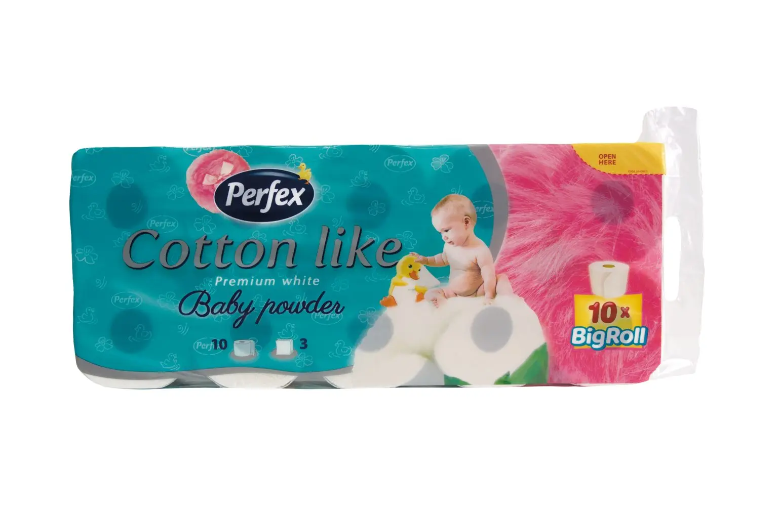 PERFEX Toalet papir Cotton like Bebi puder troslojni 10/1