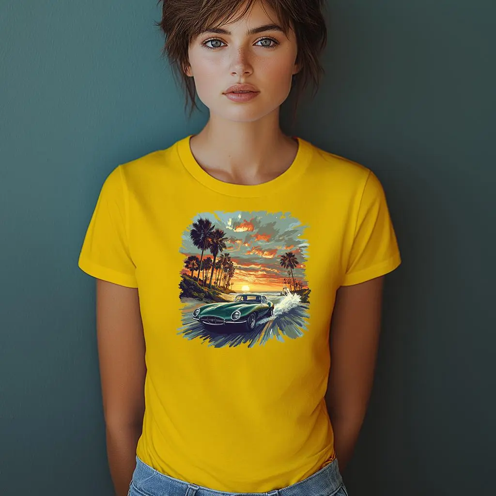 Camiseta Majica sa štampanim printom Cam 836, Ženska, Zlatne boje