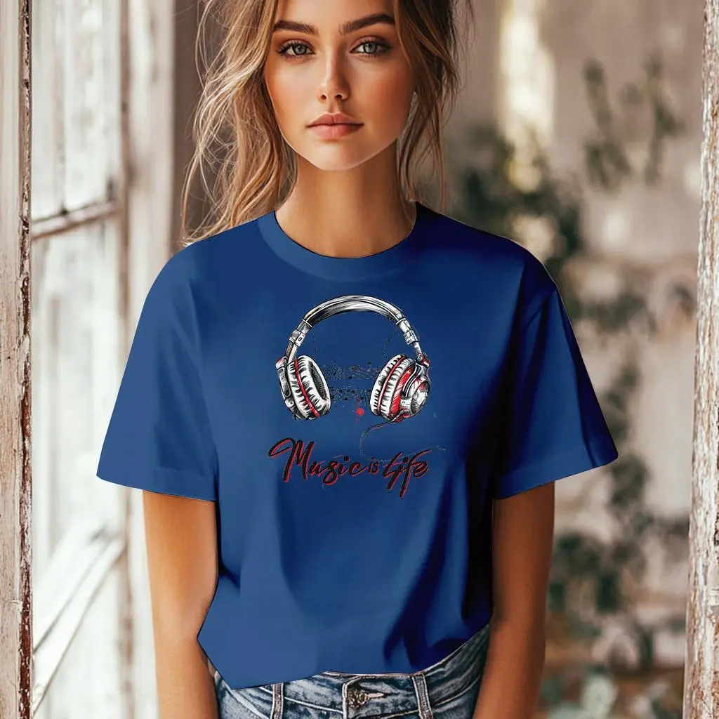 Camiseta Majica sa štampanim printom Cam 803, Ženska, Borovnica