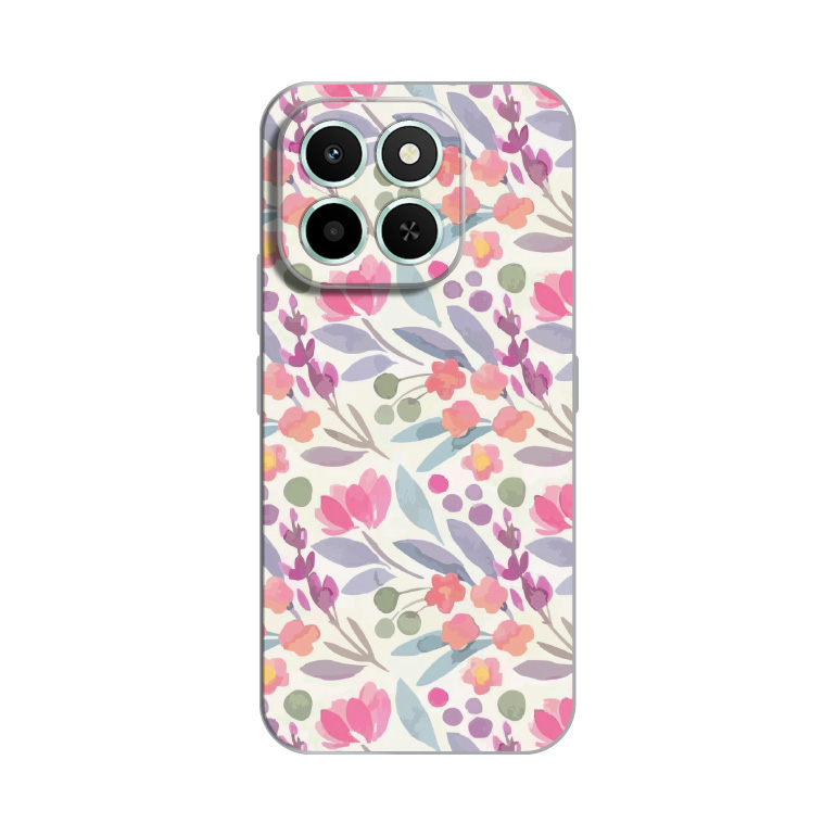 Zastitna silikonska maska (futrola) PRINT - Huawei Honor X6c Watercolor Flowers