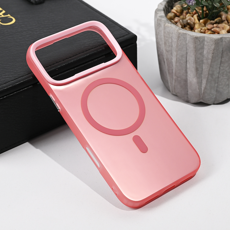 Zastitna maska (futrola) Magsafe providna - iPhone 17 Pro Max 6.9 roze