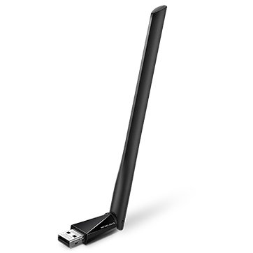 Mercusys MU6H AC650 High Gain Wireless Dual Band USB Adapter, 433Mbps at 5GHz + 200Mbps at 2.4GHz, USB 2.0, 1 x 5dBi High Gain Adjustable, Multi-Directional Antenna, WPA/WPA2, 802.1X,MU6H