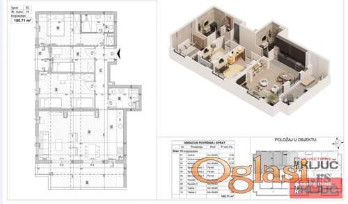 TELEP, 106m2, Troiposoban sa pdv