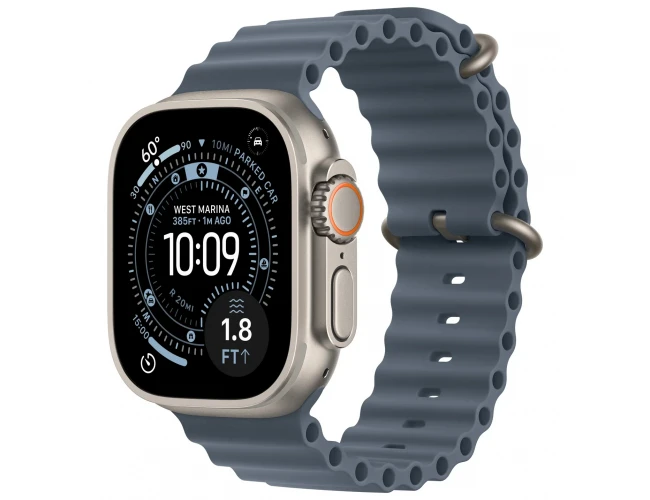 Apple Watch Ultra 3 (MEWH4SE/A) Cellular 49mm Natural Titanium Case with Anchor Blue Ocean Band