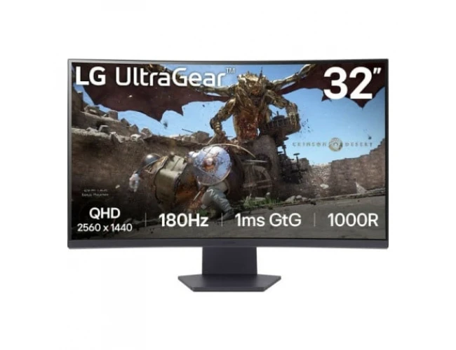 LG UltraGear 32GS60QX-B VA zakrivljeni gejmerski monitor 31.5"