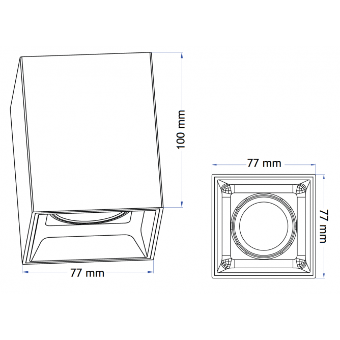 SVETILJKA JM-1008 1*GU10 CRNA/ZLATO