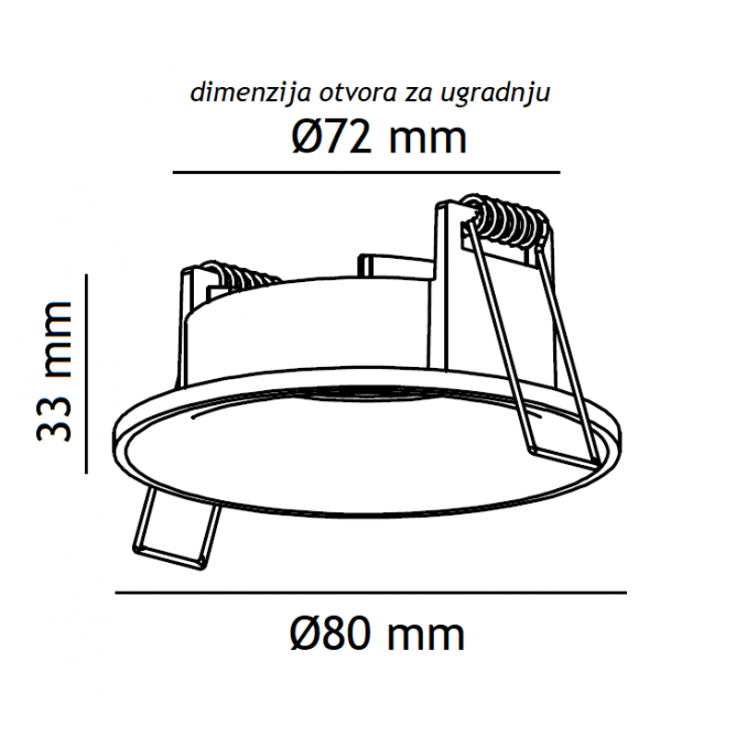ROZETNA JM-050 1*GU10 CRNA