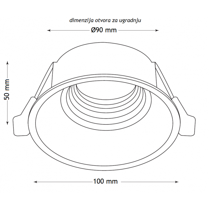 ROZETNA 706 1*GU10 BELA