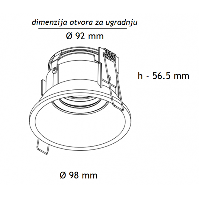 ROZETNA 711 1*GU10 BELA