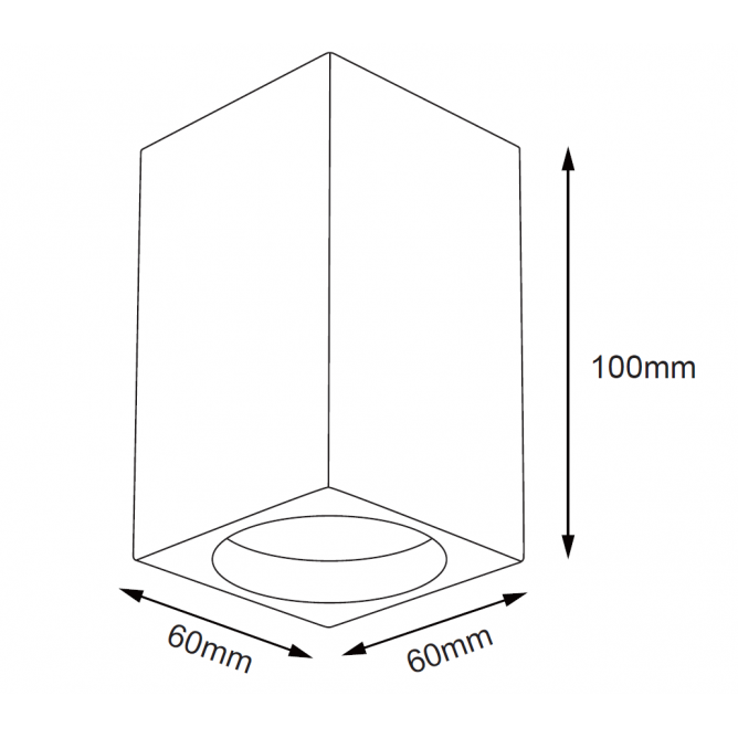 SVETILJKA JM-005 PLAFONSKA BELA 1*GU10 IP20