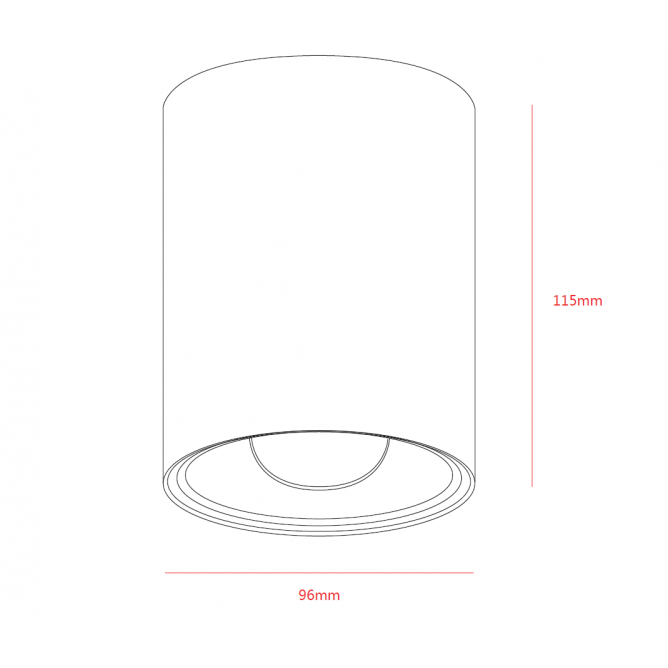 SVETILJKA JM-033 PLAFONSKA 1*GU10 IP20 BELA