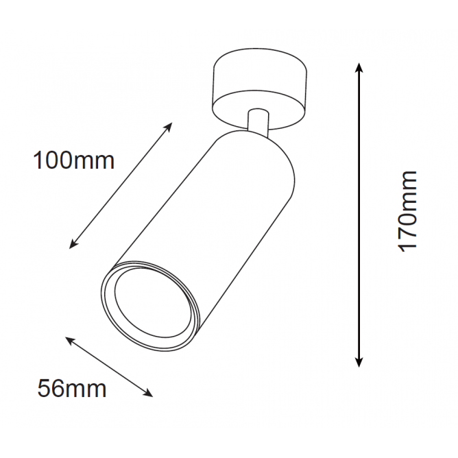 SVETILJKA JM-18422 PLAFONSKA 1*GU10 IP20 BELA