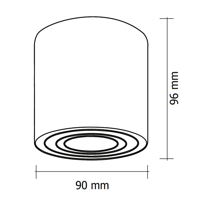 SVETILJKA JM-017 PLAFONSKA CRNA 1*GU10 IP65