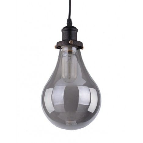 RUSTIK 119 VISILICA 1*E27 BLACK/SMOKED GLASS