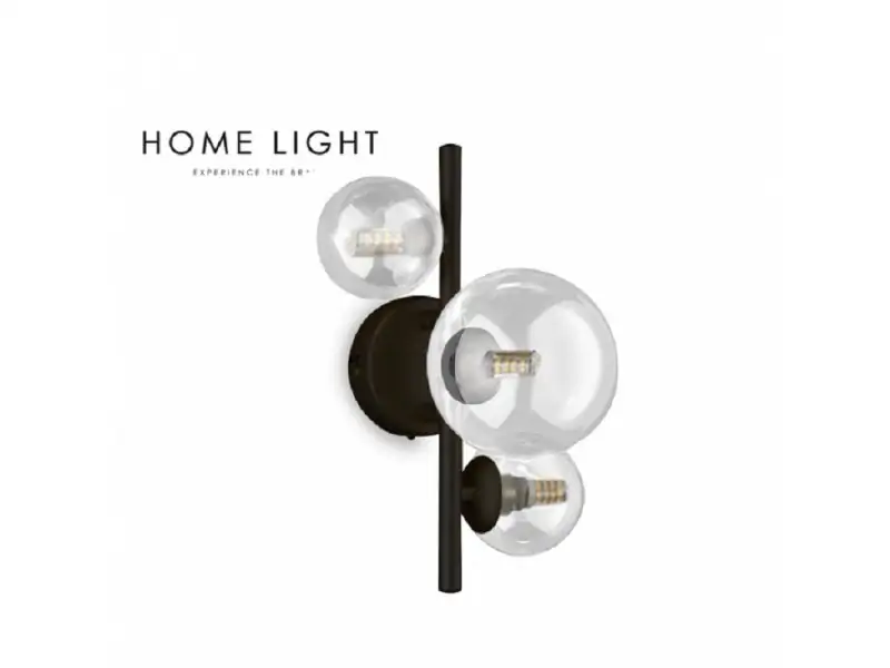 HOME LIGHT VESTA 599 ZIDNA LAMPA 3*G9 CRNA