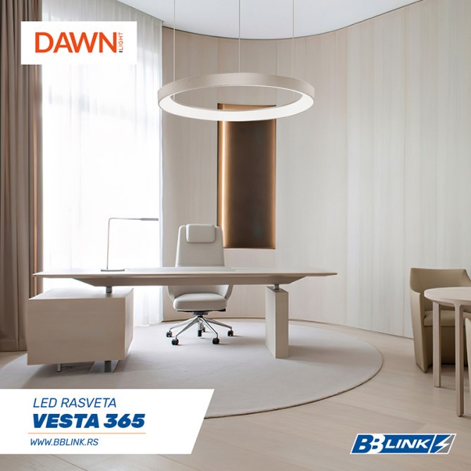VESTA 365 VISILICA LED 60W 3000K BELA (O 780 MM)
