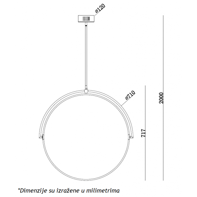 LUNA 245 VISILICA 14W 2700K