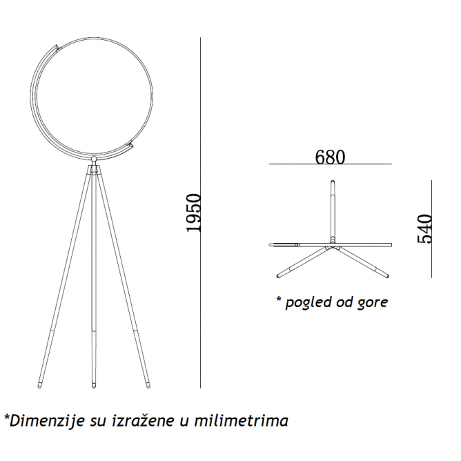 LUNA 247 PODNA LAMPA 15W 2700K