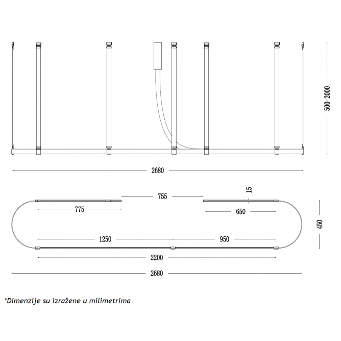 LUNA 244 LUSTER 87W 3000K