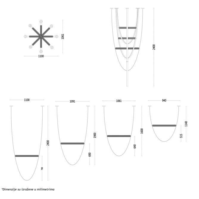 LUNA 242 LUSTER 40W 3000K