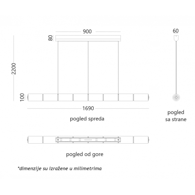 MONARI 40 VISILICA 52W 3000K